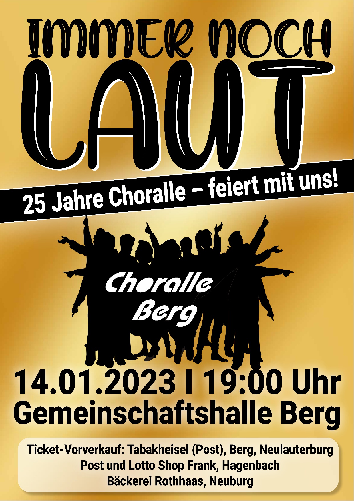 14. Januar 2023 – Choralle in Concert „Immer noch laut“ « Choralle Berg
